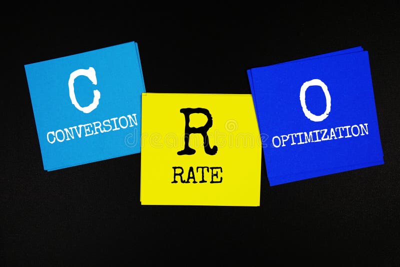 CRO - Conversion Rate Optimization Acronym Text on Sticky Note on Black ...