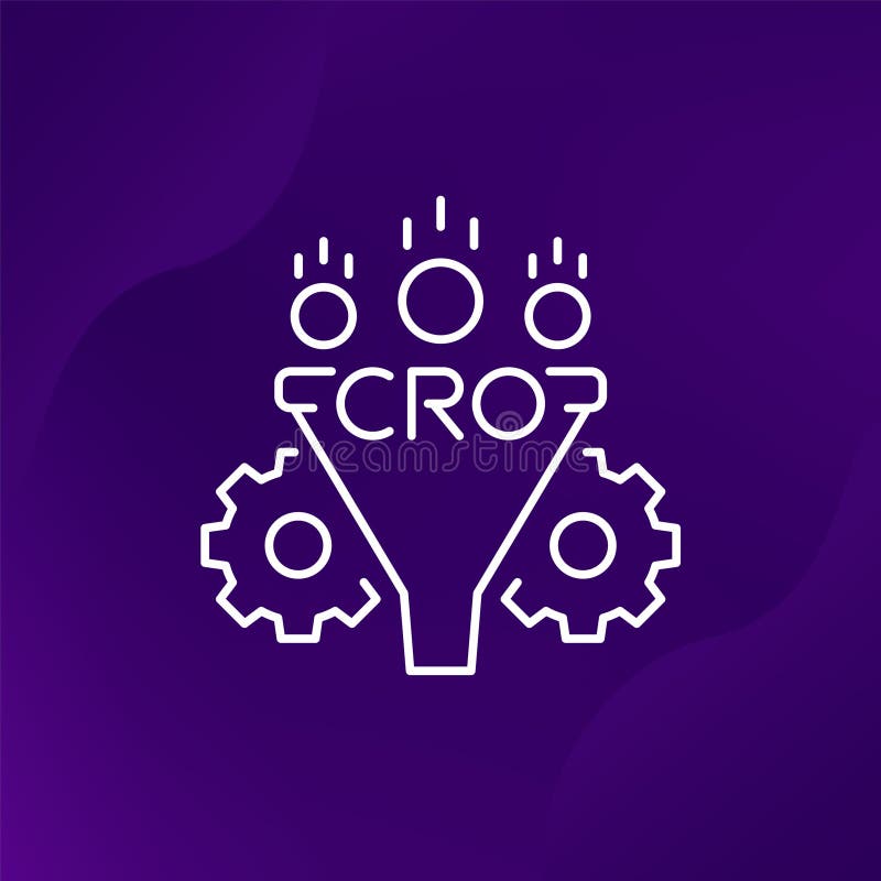 CRO Line Icon, Conversion Rate Optimization Vector Stock Vector ...