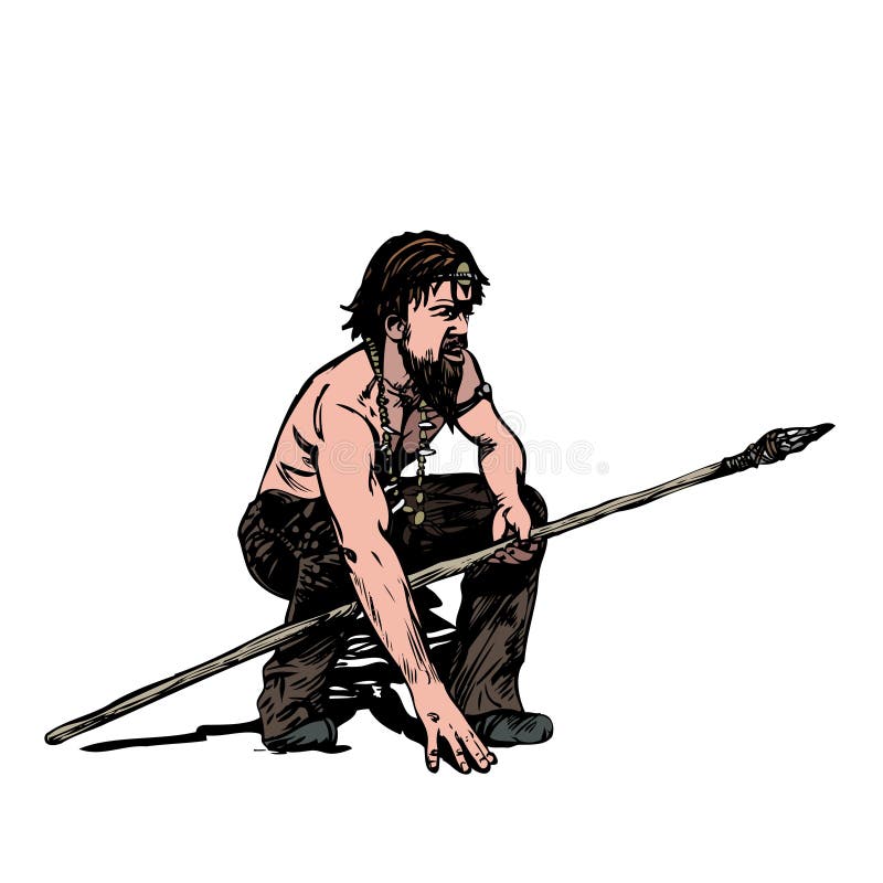 CRO-magnon, the Young Man & X28;Homo Sapiens& X29;. Stock Vector ...