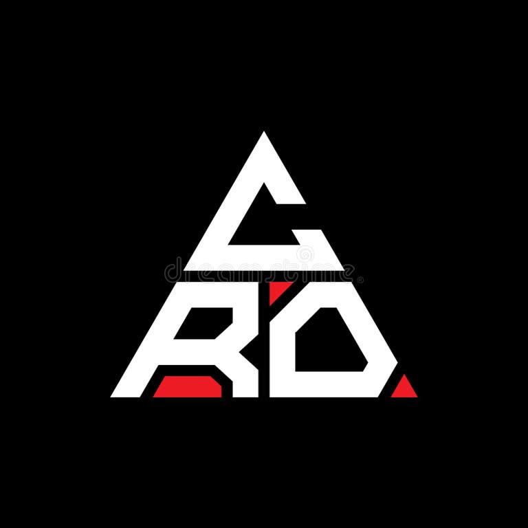 CRO Triangle Letter Logo Design with Triangle Shape. CRO Triangle Logo ...