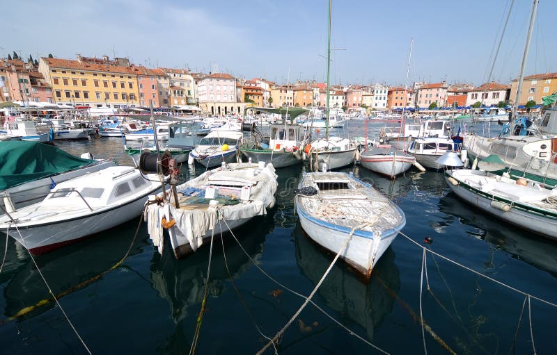 Croatia | boats in Rovinj stock image. Image of fishing - 972881