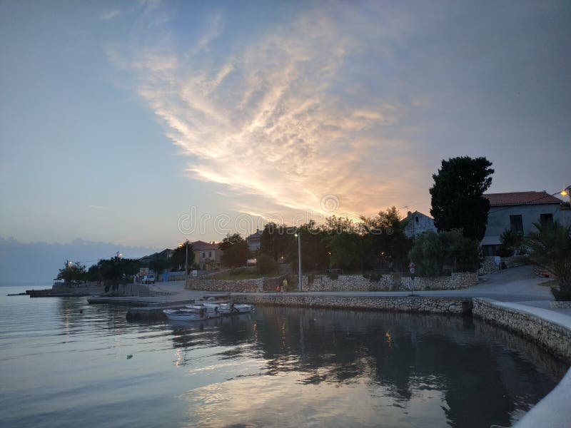 Croatia city sky sunset stock image. Image of croatia - 152549589