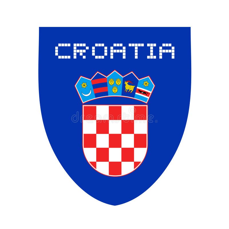 Croatia coat of arms stock vector. Illustration of graphic - 120987090