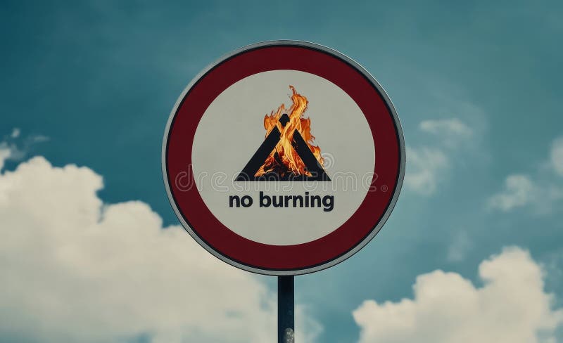 Croatia Features a Warning Sign that Bans Open Fire Flames Stock Photo ...