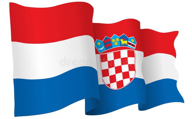 Croatia Flag Waving Vector Illustration Stock Vector - Illustration of ...