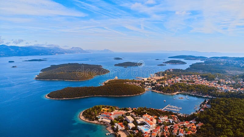 Croatia, Korcula Island. Aerial Photography. Stock Photo - Image of ...