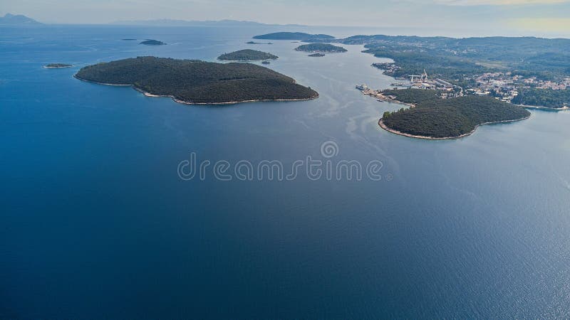 Croatia, Korcula Island. Aerial Photography. Stock Image - Image of ...