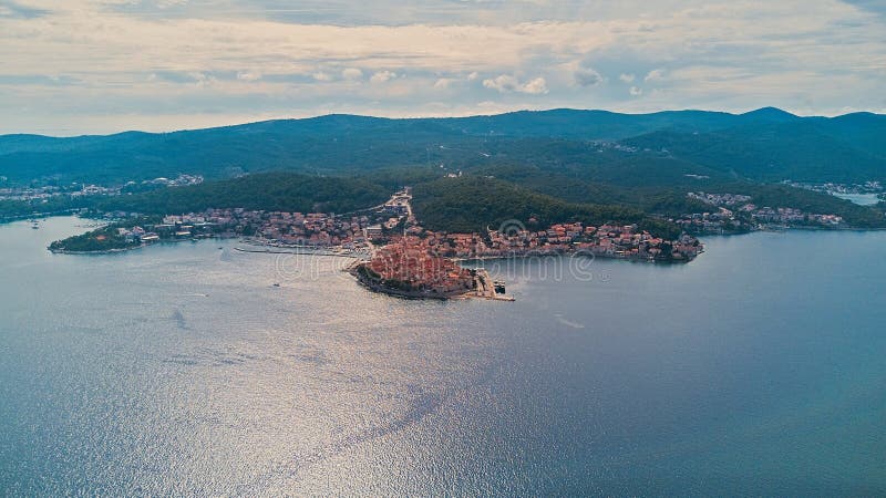 Croatia, Korcula Island. Aerial Photography. Stock Image - Image of ...