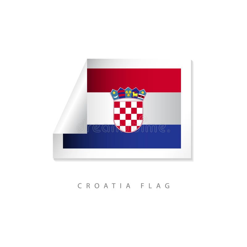 Croatia Label Flags Vector Template Design Stock Vector - Illustration ...