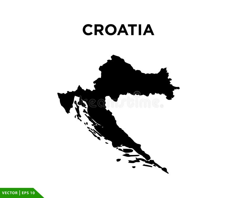 Croatia Map Icon Vector Logo Design Template Stock Vector ...