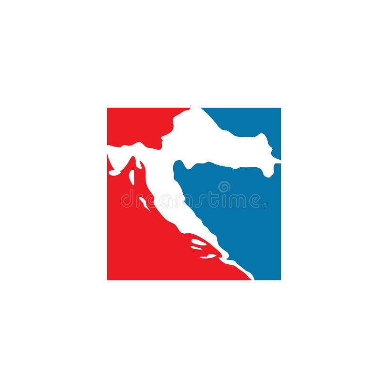 Croatia Map Logo Icon Vector Symbol Stock Vector - Illustration of ...