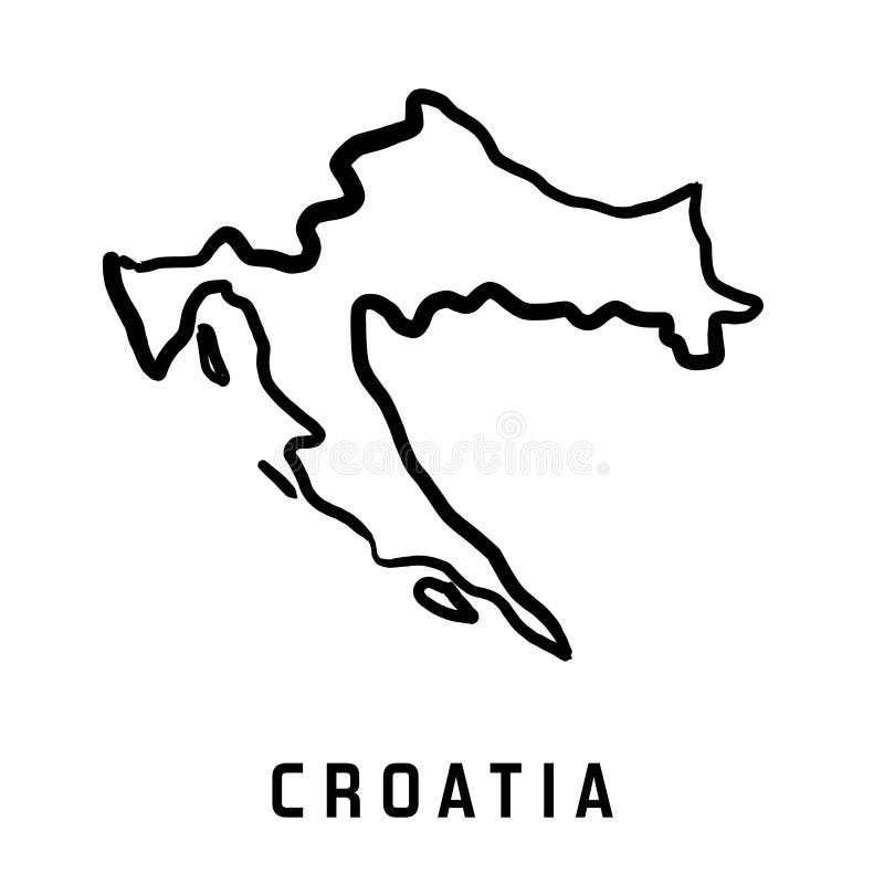 Croatia map outline stock vector. Illustration of symbolic - 79416958 Croatia map outline stock vector. Illustration of symbolic - 79416958
