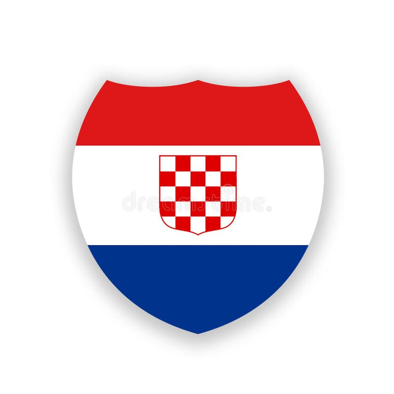 Croatia National Flag in the Shape of a Shield Isolated Stock ...