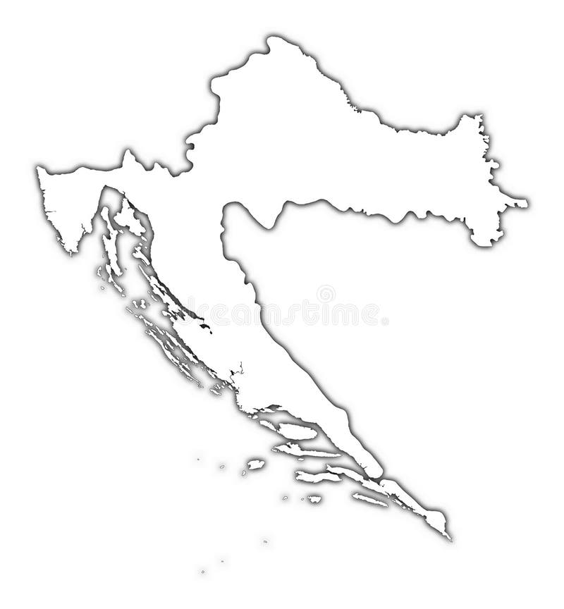 Croatia outline map stock illustration. Illustration of isolated - 4360479