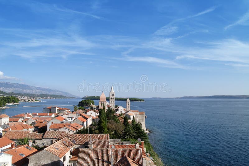 Croatia, Rab Island, Rab Town Stock Photo - Image of montain, croatia ...