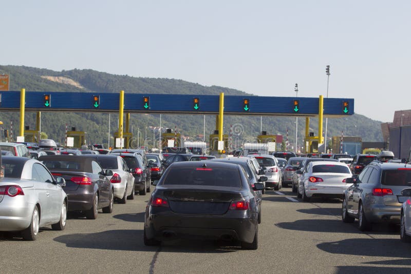 Toll gate in Croatia stock image. Image of payment, motorway - 20190099