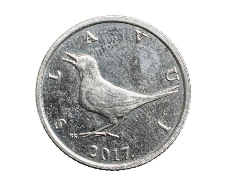 Croatia Una Moneda De Kuna Aislada En Fondo Blanco Imagen de archivo ...