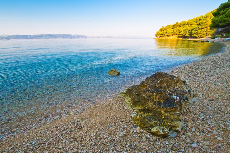 Croatia, Velika Duba beach stock image. Image of view - 134580339