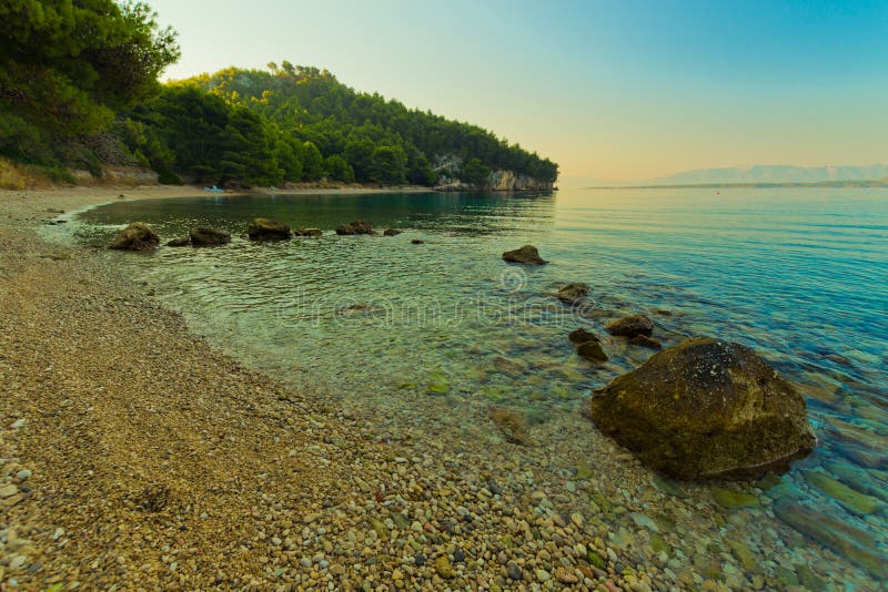 Croatia, Velika Duba beach stock image. Image of dalmatia - 134598641