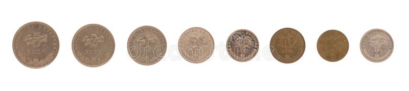 Set of Croatian Coins stock image. Image of coin, market - 119608191