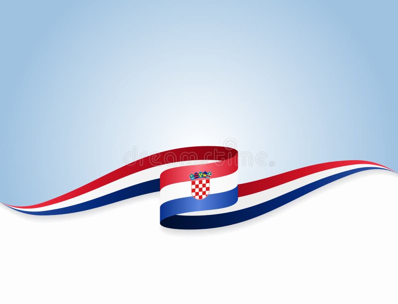 Croatian Flag Wavy Abstract Background. Vector Illustration. Stock ...