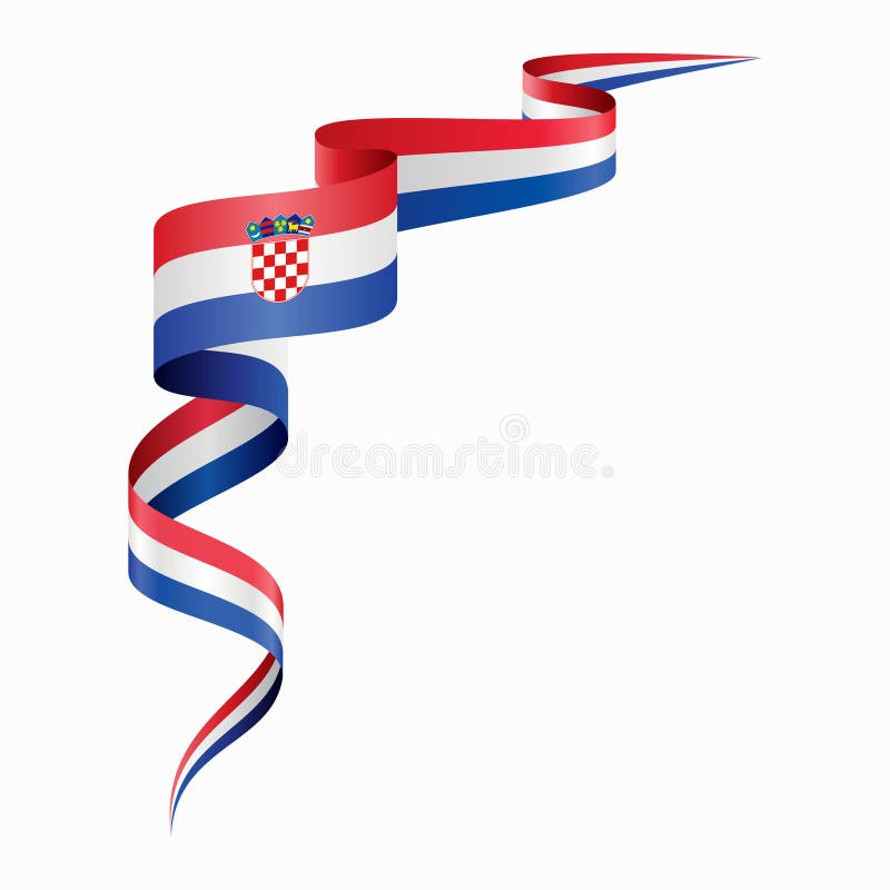 Croatian Flag Wavy Abstract Background. Vector Illustration. Stock ...