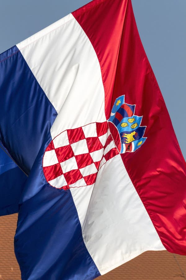 Croatian flag stock photo. Image of travel, country, white - 86677956
