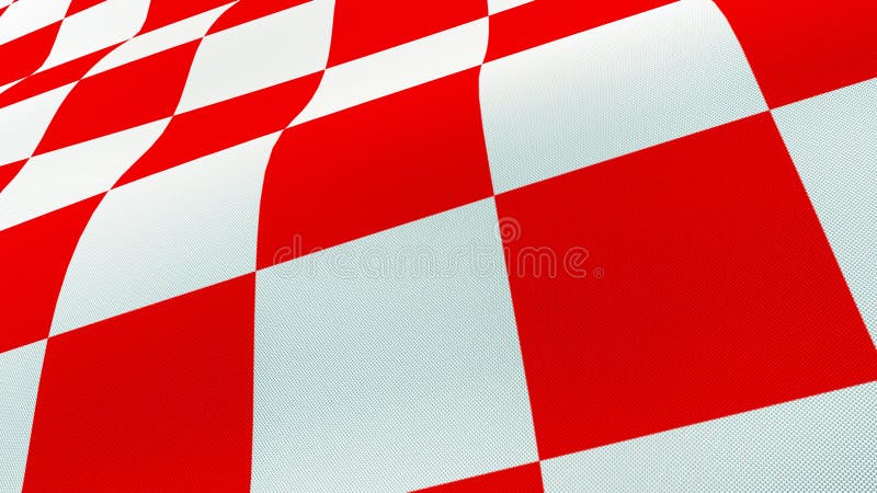 Croatian Red and White Check Board Waving Flag Stock Illustration ...