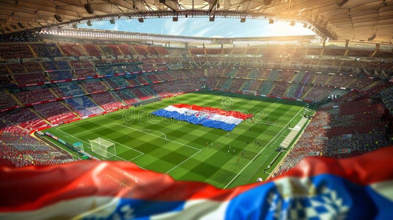 Croatian Stadium Ready for the Competition Stock Photo - Image of green ...