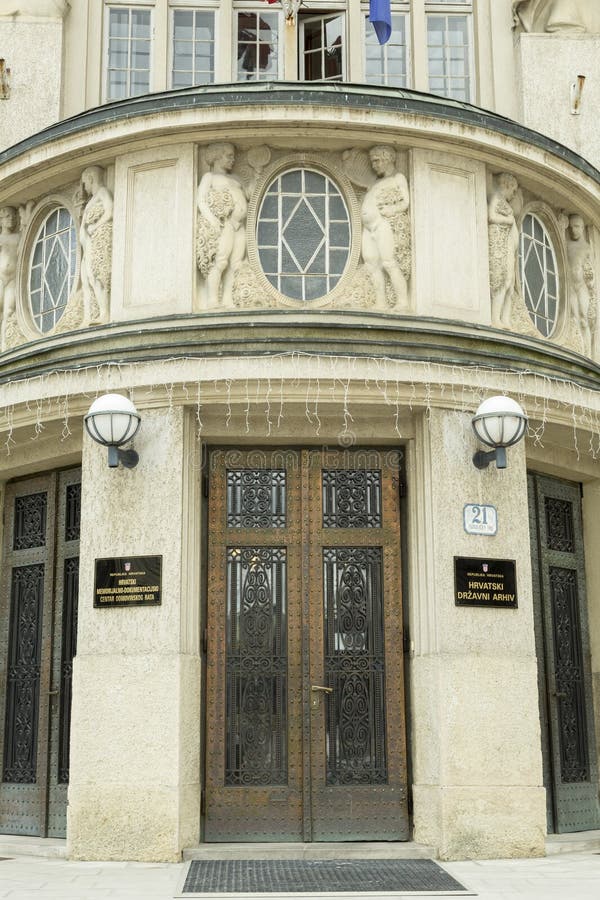 Croatian State Archive Building Editorial Photo - Image of window, iron ...