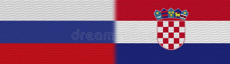 Croatie Et Russie Toile Drapeau Dash 3d Illustrations Illustration ...