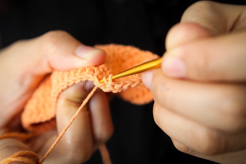 Crochet stock image. Image of pink, knit, creative, hook - 37619455