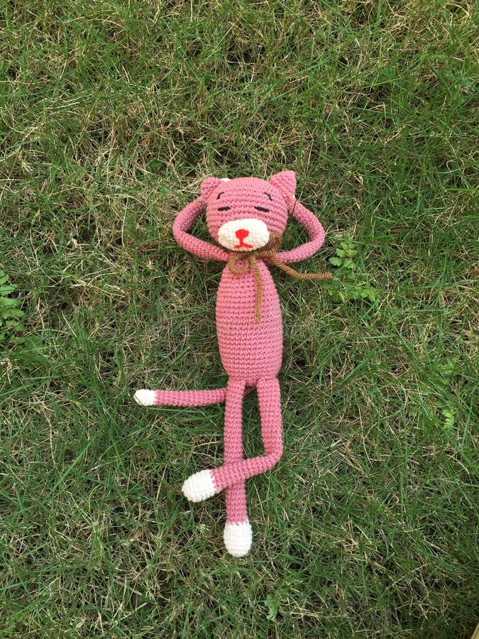 Crochet cat doll stock photo. Image of green, doll, amigurumi - 49726316