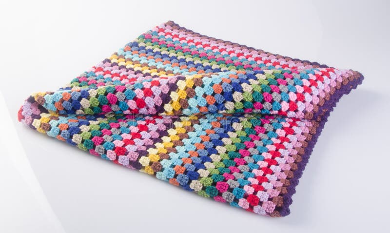 Crochet or Crochet Blanket on a Background. Stock Photo - Image of ...