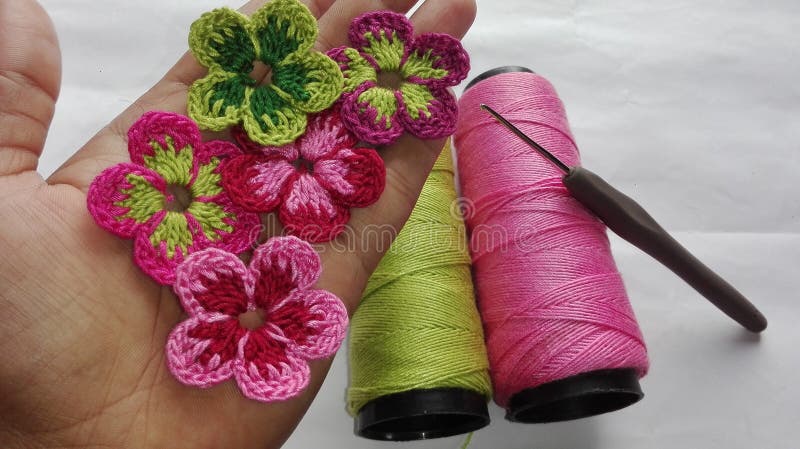 Crochet cut small flower stock photo. Image of food - 237193916