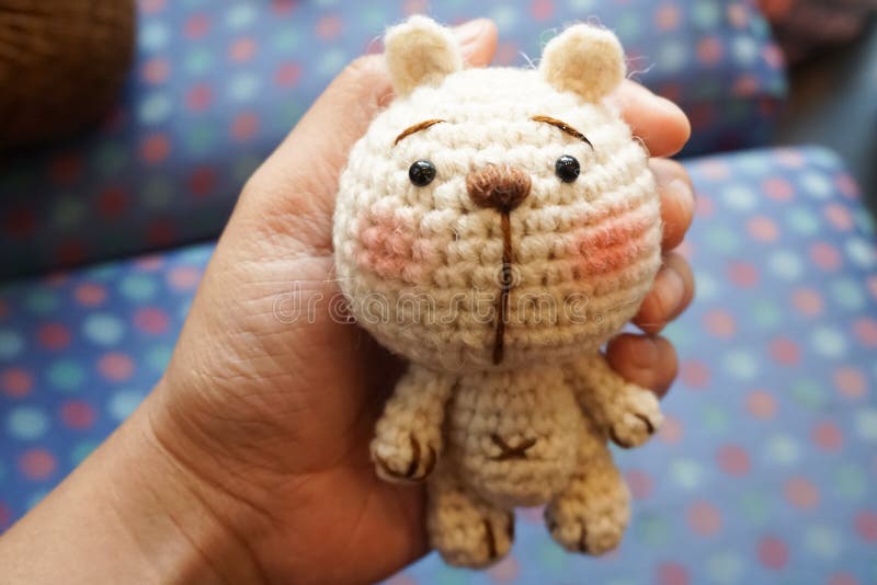 Crochet cute bear stock photo. Image of cute, bear, amigurumi - 79621368