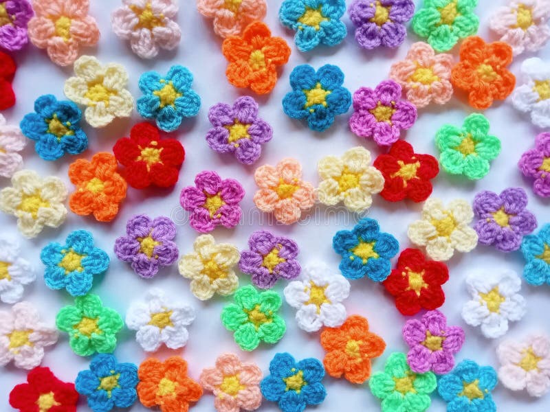 Colorful Crochet Flowers Crochet Daisy Flowers Handmade Crafts Multi ...