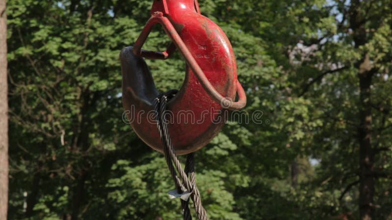 Crochet De La Grue De Construction Clips Vidéos - Vidéo du chargement ...