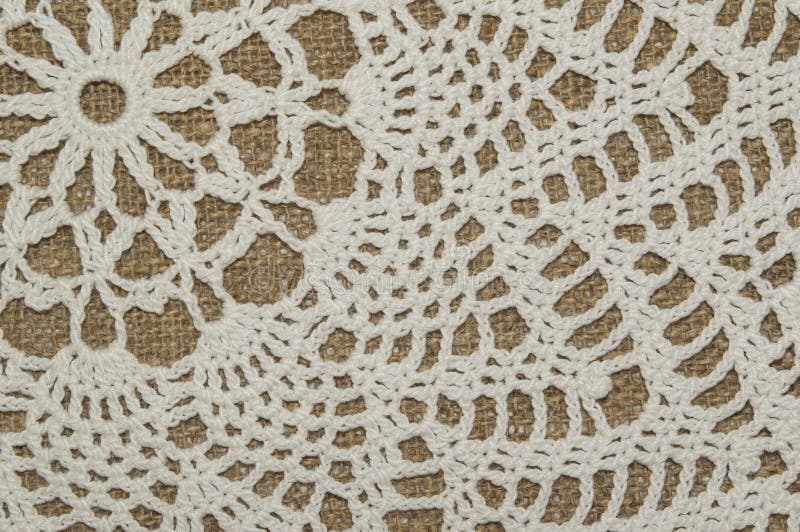 Crochet doily texture stock photo. Image of linen, homemade - 65743838