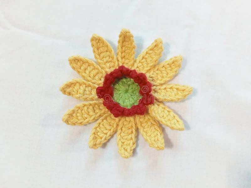 Crochet flower stock image. Image of yarn, craft, vignette - 96543371