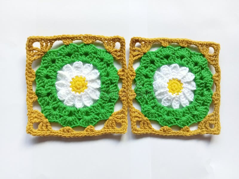 Crochet Granny Square Pattern Stock Photo - Image of crochet, circle ...