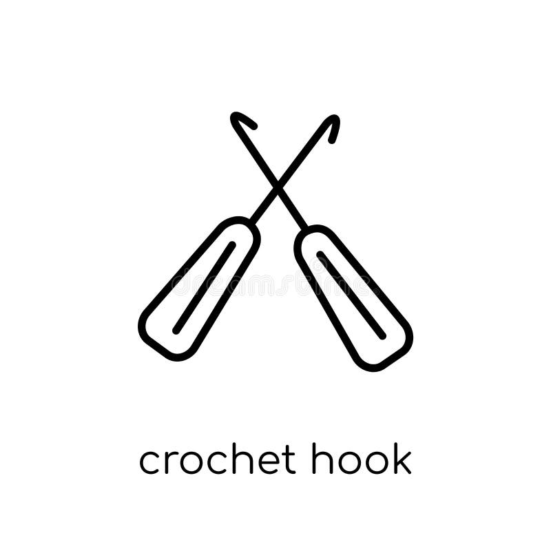 Crochet Icon from Collection. Stock Vector - Illustration of fabric ...