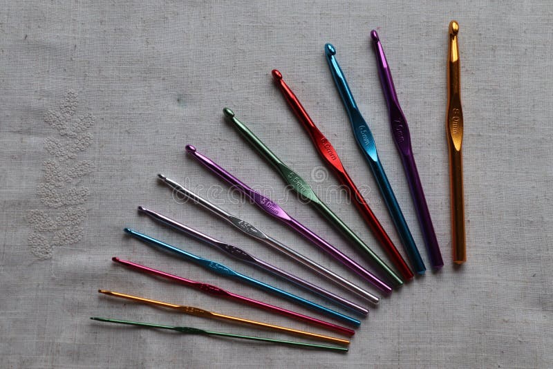 Crochet Hooks for Beautiful Design of Crafts Stock Image - Image of ...