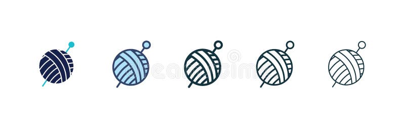 Crochet Icon Vector Set on White Background Stock Vector - Illustration ...