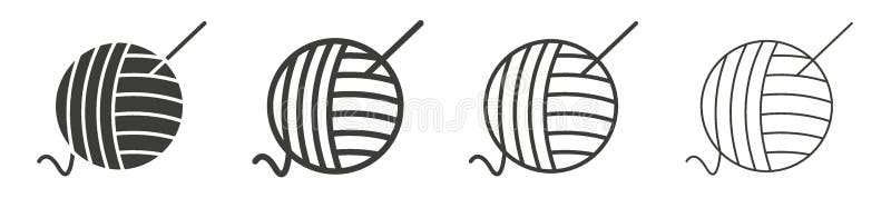 Crochet Icon Vector Set on White Background Stock Vector - Illustration ...