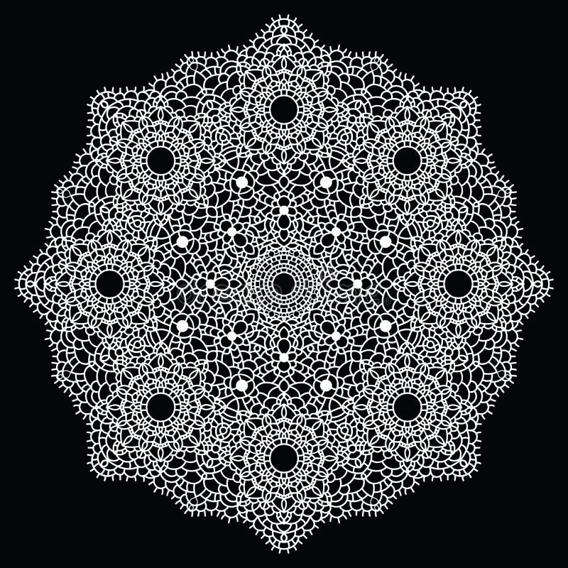 Round Lace Pattern. Mandala. Stock Illustration - Illustration of ...