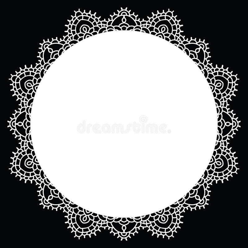 Crochet lace mandala. stock illustration. Illustration of graphic ...