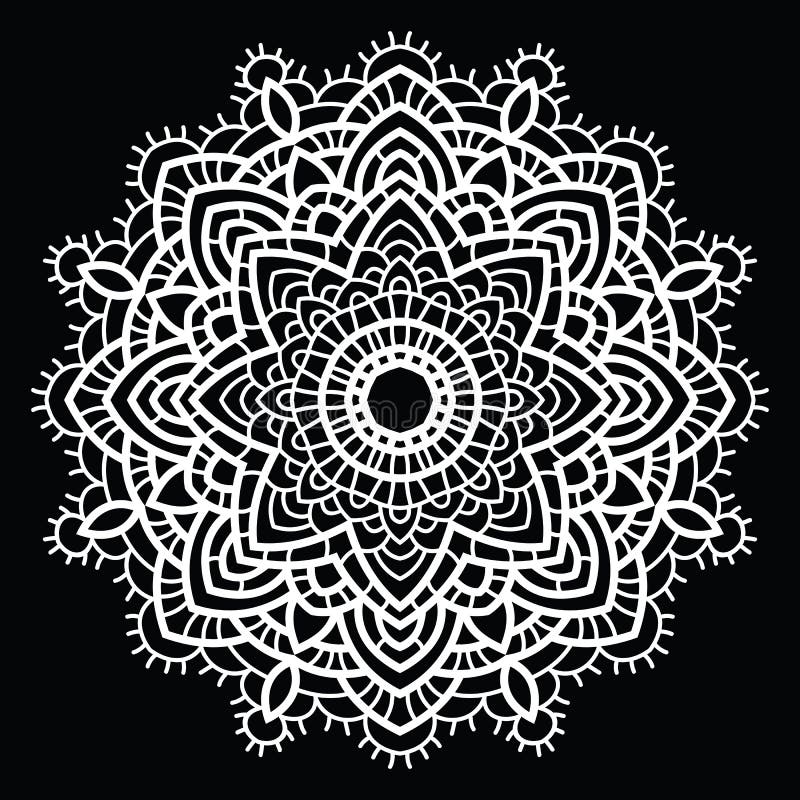 Round Lace Pattern. Mandala. Stock Illustration - Illustration of ...
