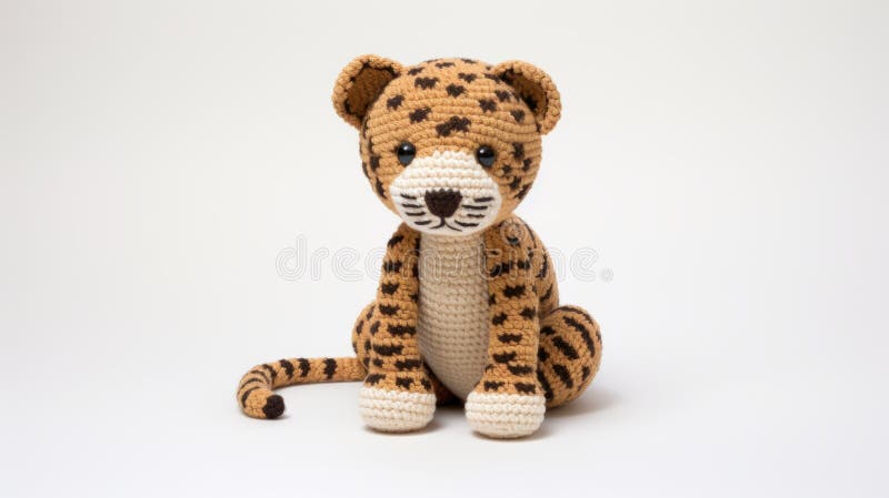 Crochet Leopard Pattern: Create Your Own Knitted Leopard Toy Stock ...