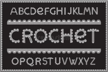 Crochet Font Stock Illustrations – 1,938 Crochet Font Stock ...